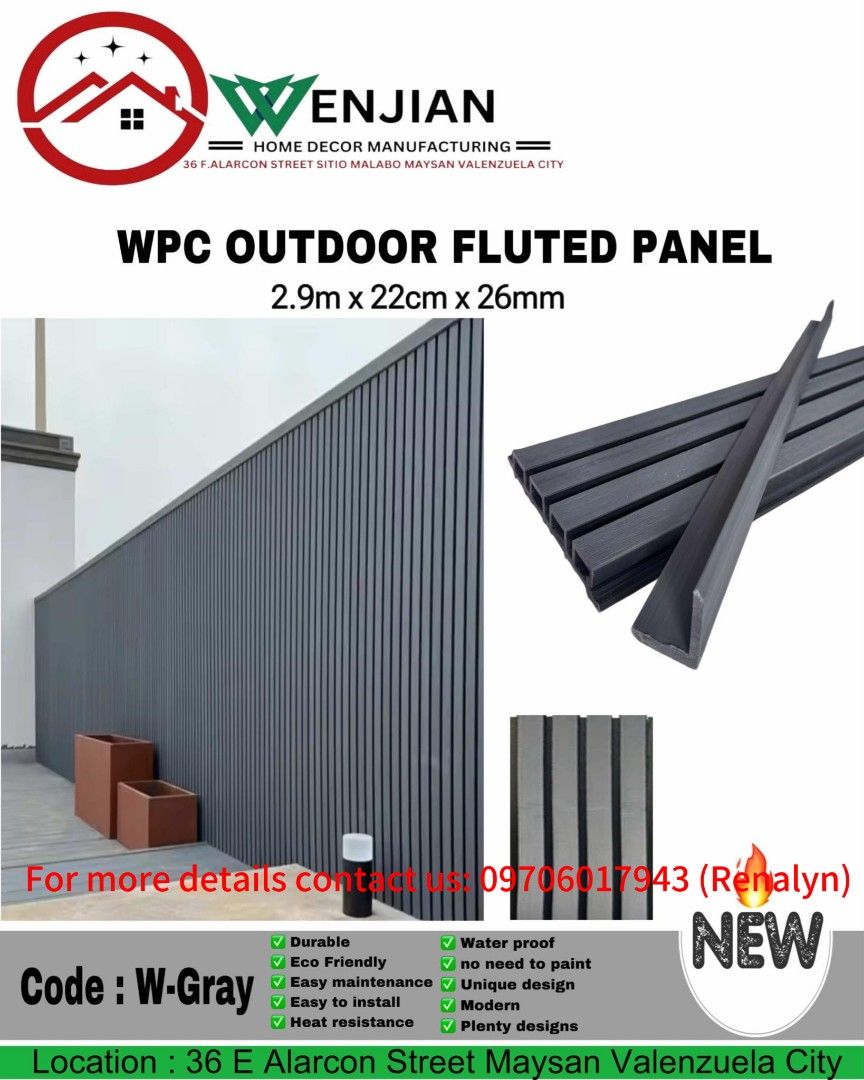 WPC OUTDOOR FLUTED PANEL, Commercial & Industrial, Construction ...