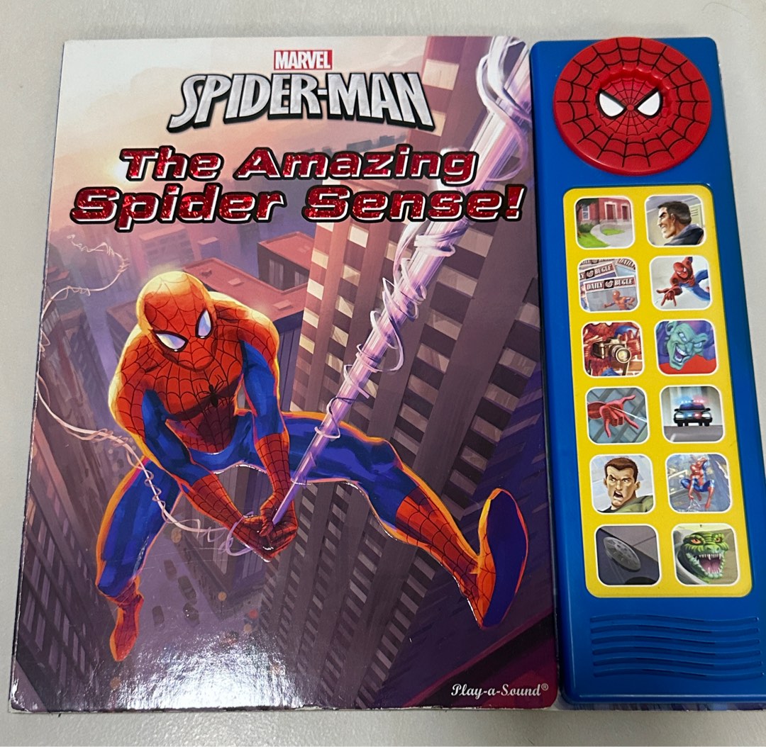 發聲書 Spiderman Sound Book - The Amazing Spider Sense!, 興趣及遊戲, 書本 & 文具 ...