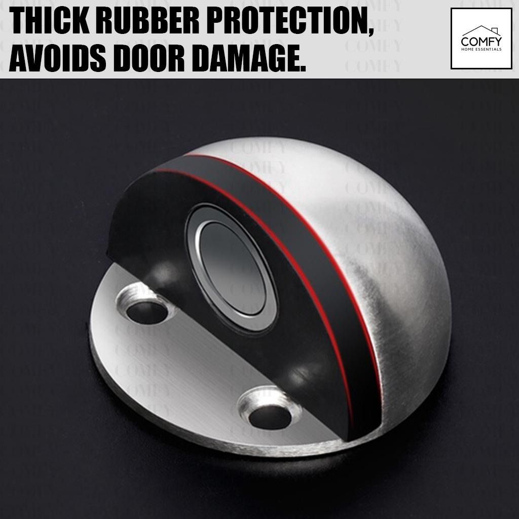 Anti-Rust Floor Stop Door Stop Stopper Half Moon Mounted 3M Tape/Screws ...