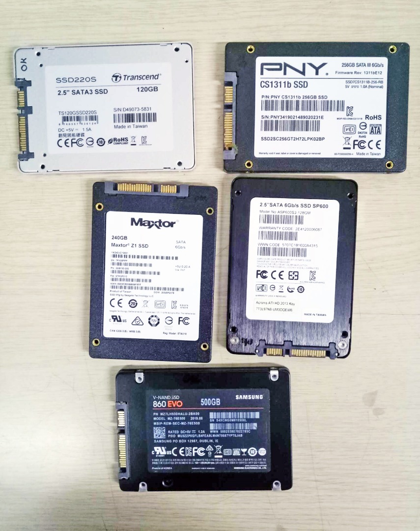 Assorted Brand SSD & M.2 NGFF type, Computers & Tech, Parts ...