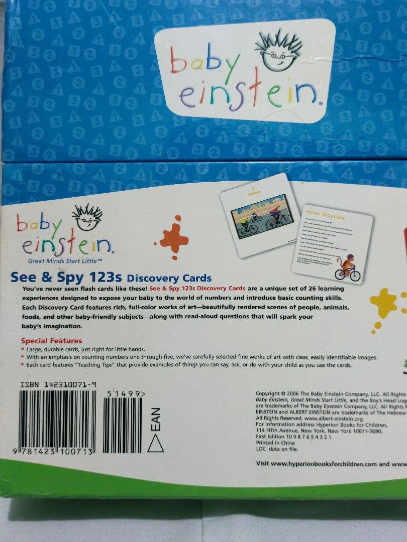 Baby Einstein See & Spy 123s Discovery Cards Big Flash Cards on Carousell