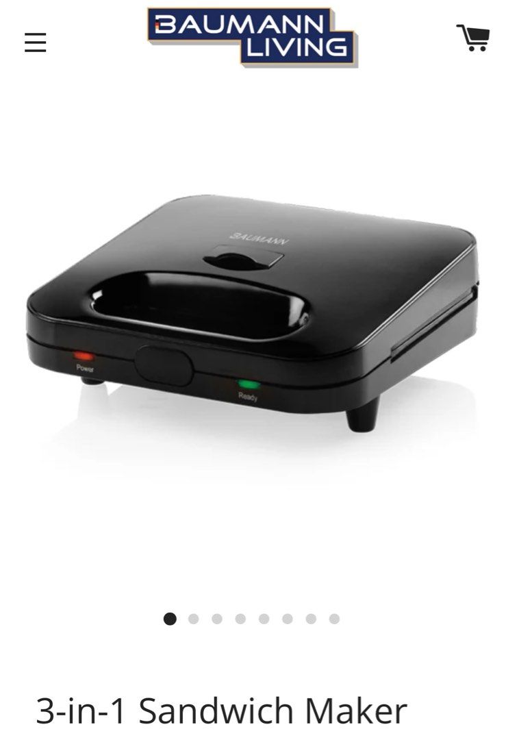 Baumann sandwich maker 3 in 1 sandwich grill waffle, Furniture & Home ...