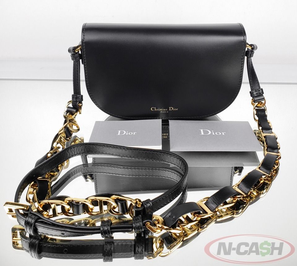 Brand New Christian Dior CD Signature Black Leather Camera Bag, Luxury ...