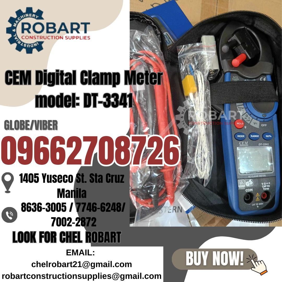CEM DIGITAL CLAMP METER, Commercial & Industrial, Construction Tools ...