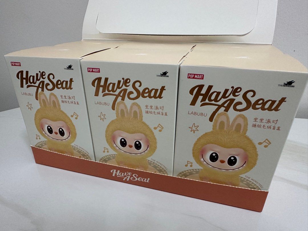 (CHEAPEST) Authentic LABUBU V2 - Have A Seat from Pop Mart, Hobbies ...