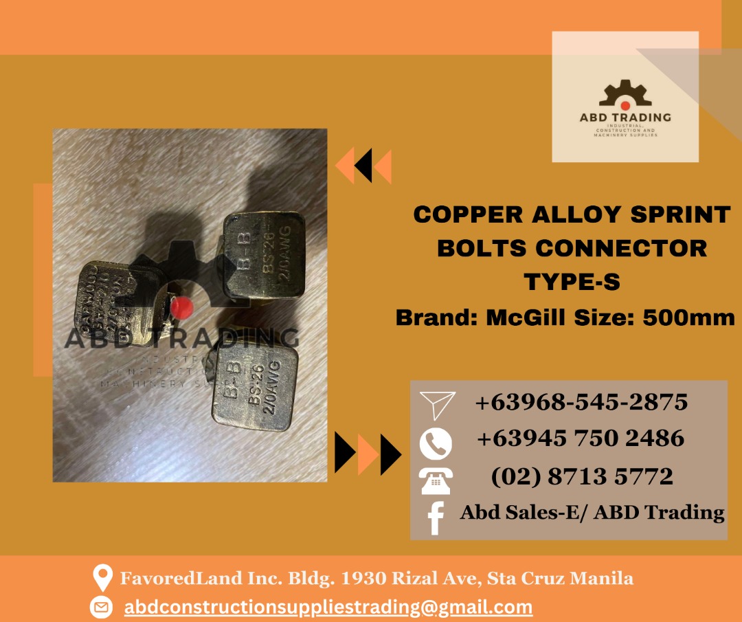 COPPER ALLOY SPRINT BOLTS CONNECTOR TYPE-S, Commercial & Industrial ...