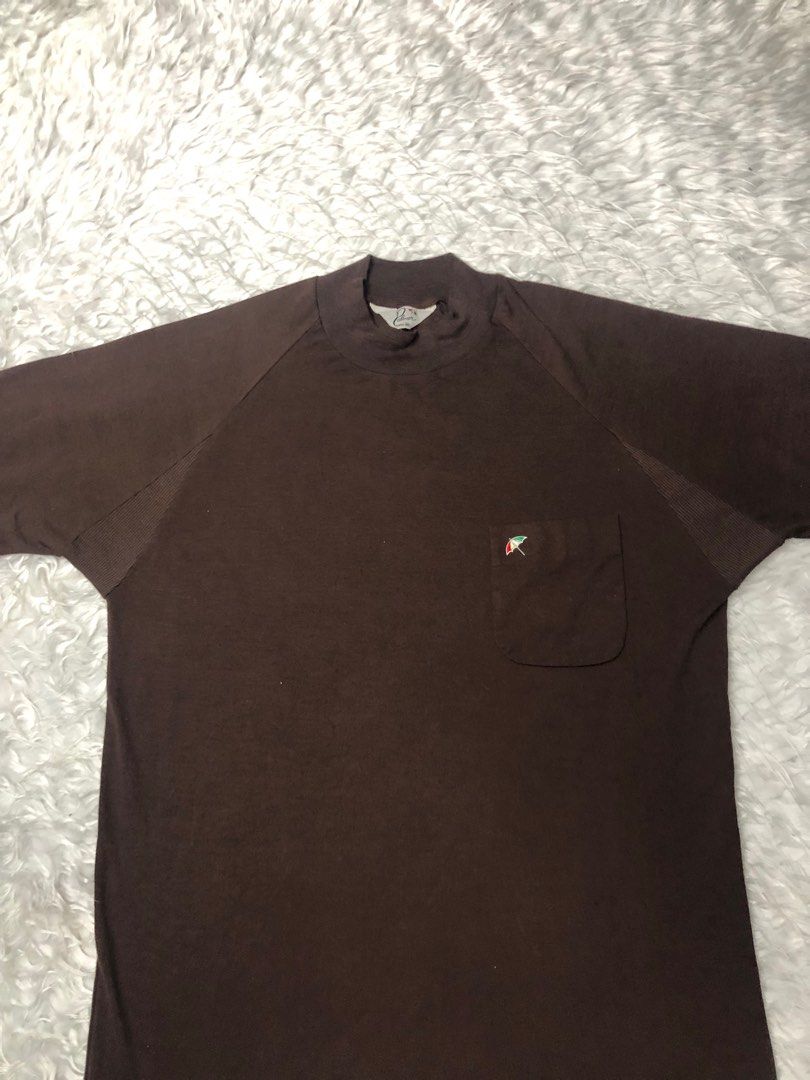 ( pit 18) Arnold Palmer single stitch koko plain T-shirt cocoa brown ...