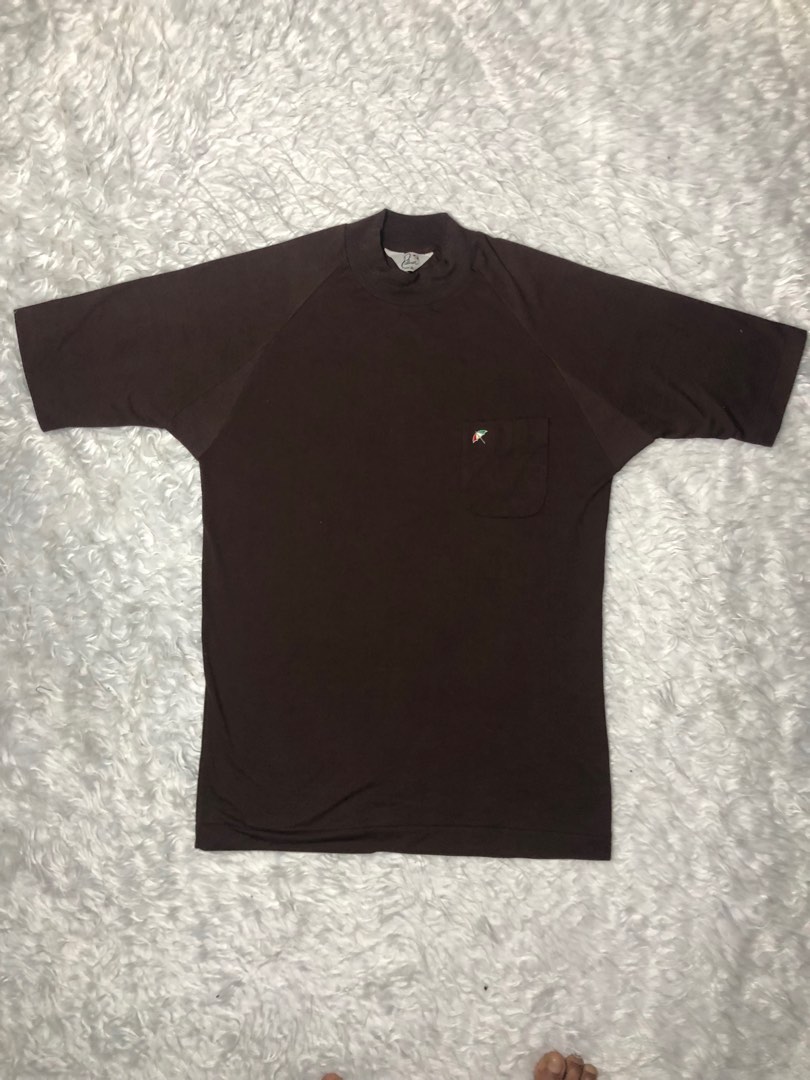 ( pit 18) Arnold Palmer single stitch koko plain T-shirt cocoa brown ...