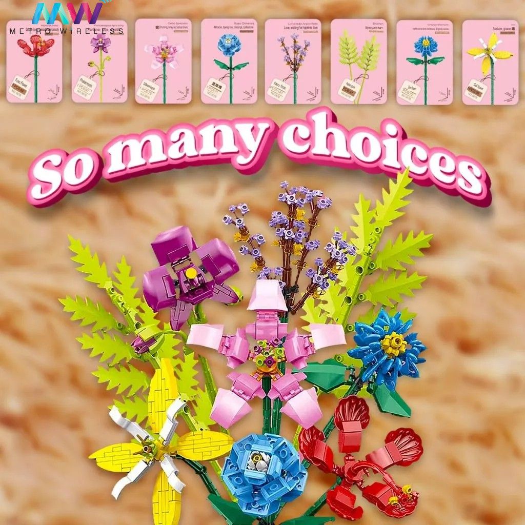 DIY Lego Flower Bouquet Building Blocks Flower Bouquet, Hobbies & Toys ...