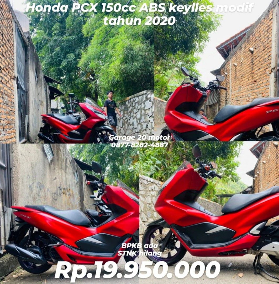 Honda PCX 150cc abs keylles modif tahun 2020, Motor di Carousell