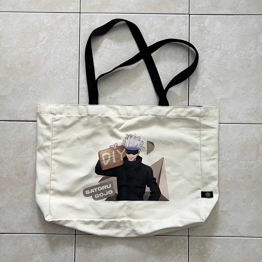 JUJUTSU KAISEN Satoro Gojo Canvas Tote Bag, Men's Fashion, Bags, Sling ...