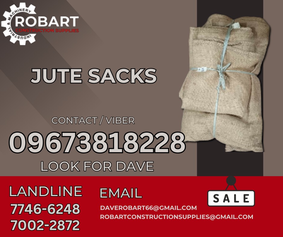 JUTE SACKS (ABAKA FIBER), Commercial & Industrial, Industrial Equipment ...