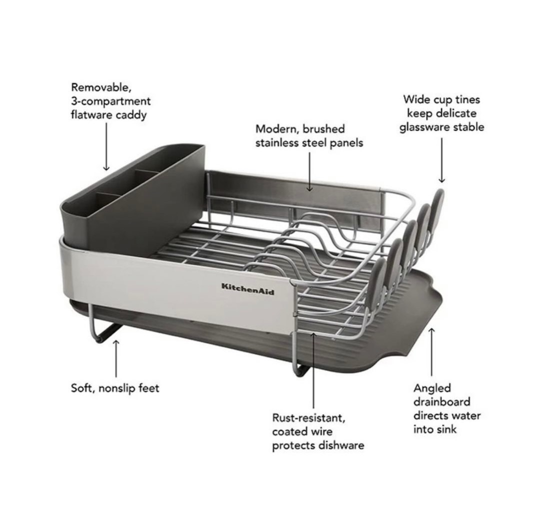 KITCHENAID DISH DRYING RACK, Furniture & Home Living, Kitchenware ...
