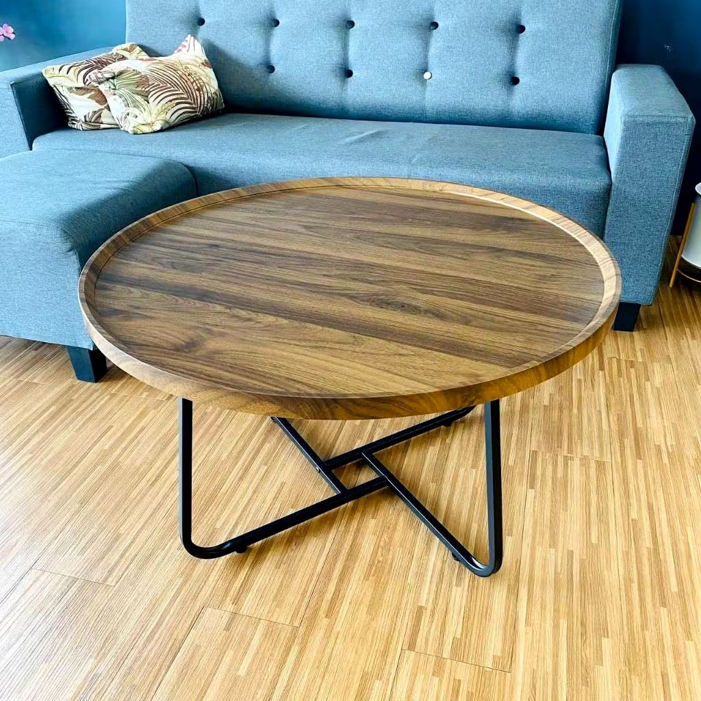 Promo Readystock 70cm Round coffee table, wood living room table ...