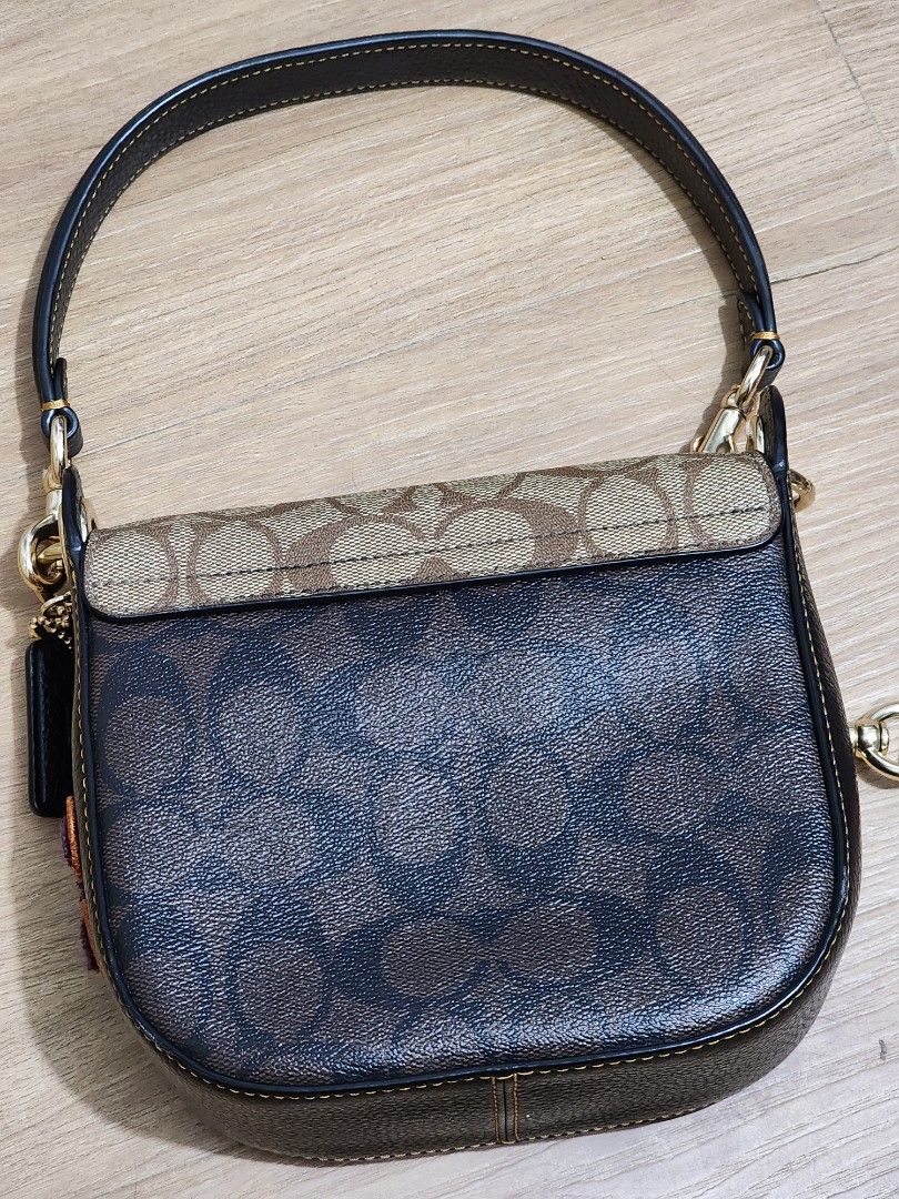 Coach Kleo Shoulder Bag 17 In Colorblock Signature Canvas With Disco ...