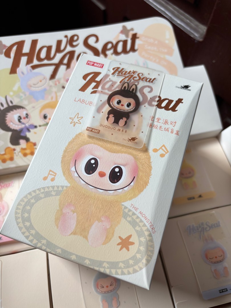 Labubu Have a Seat Doudou (Secret), Hobbies & Toys, Toys & Games on ...