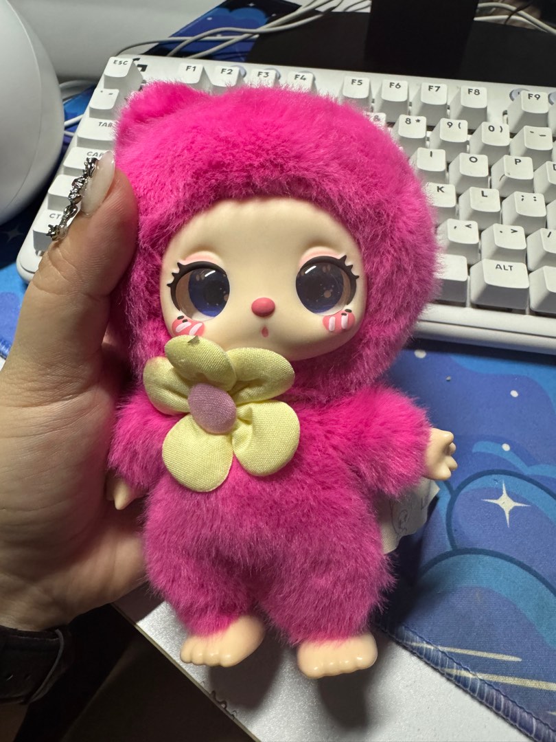 Liila lucky cat hot pink bag charm same as labubu, Hobbies & Toys, Toys ...