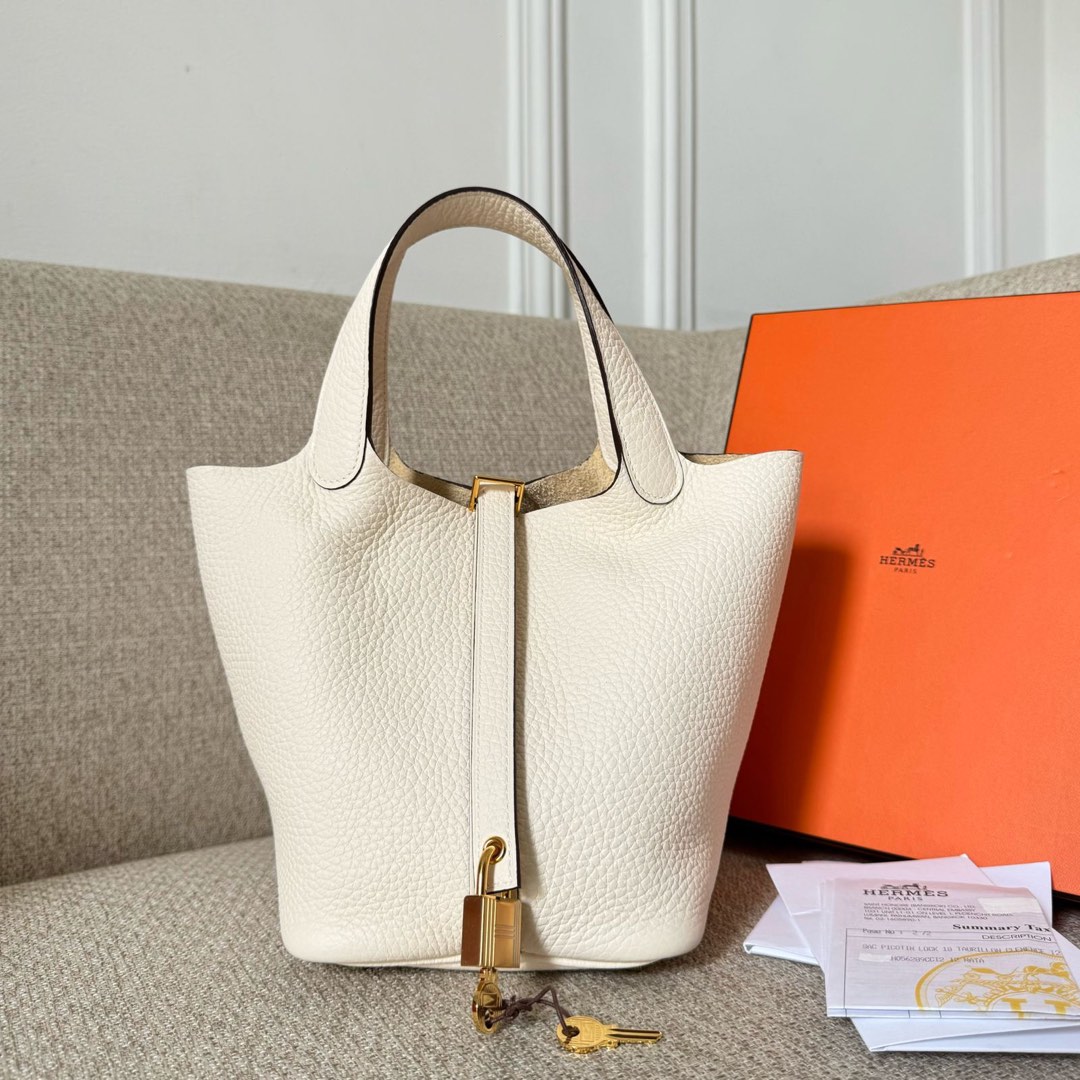 Like new 2024- Picotin 18 Nata Clemence GHW. Stamp #B. Full set ...