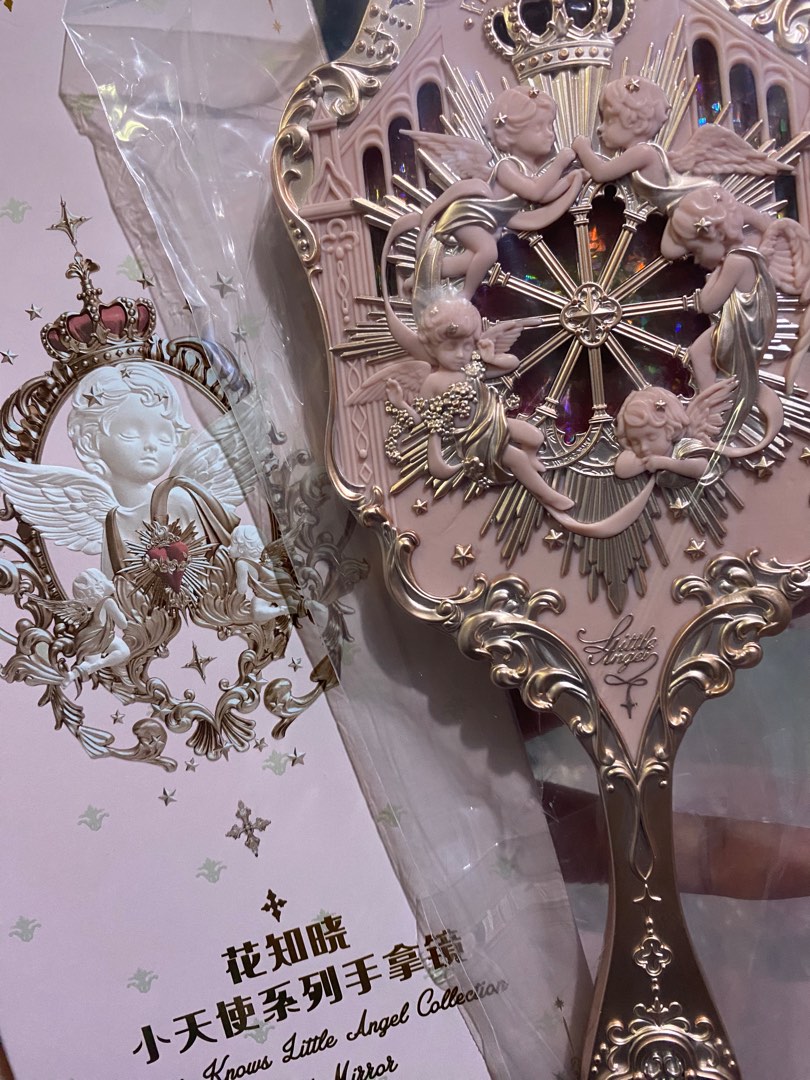 Little Angel Collection Pink Hand Mirror, Beauty & Personal Care, Face ...
