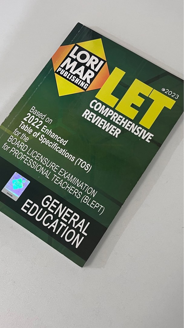 LoriMar LET Comprehensive Reviewer (General Education), Hobbies & Toys ...