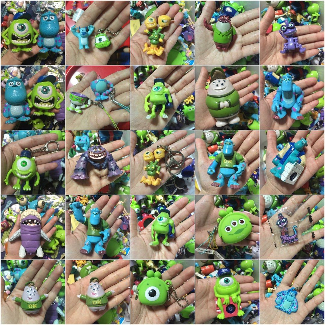 Monsters Inc University Disney Pixar figures minis keychain, Hobbies ...