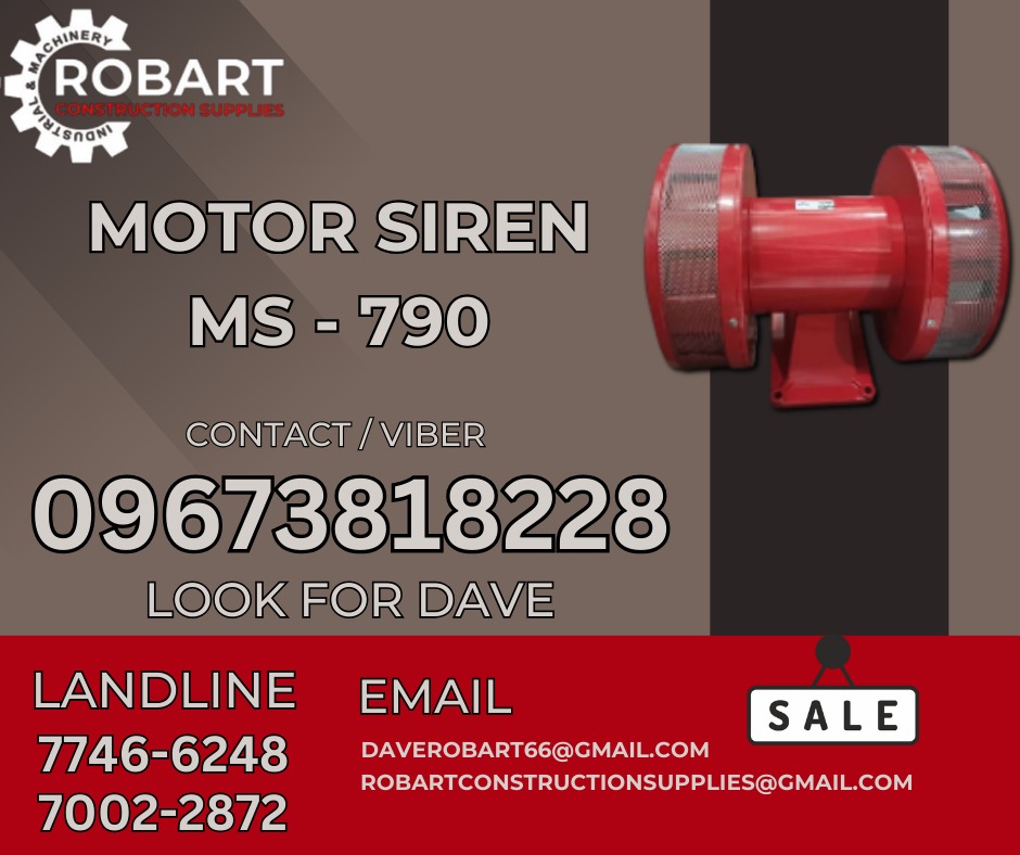 MOTOR SIREN MS-790, Commercial & Industrial, Industrial Equipment on ...