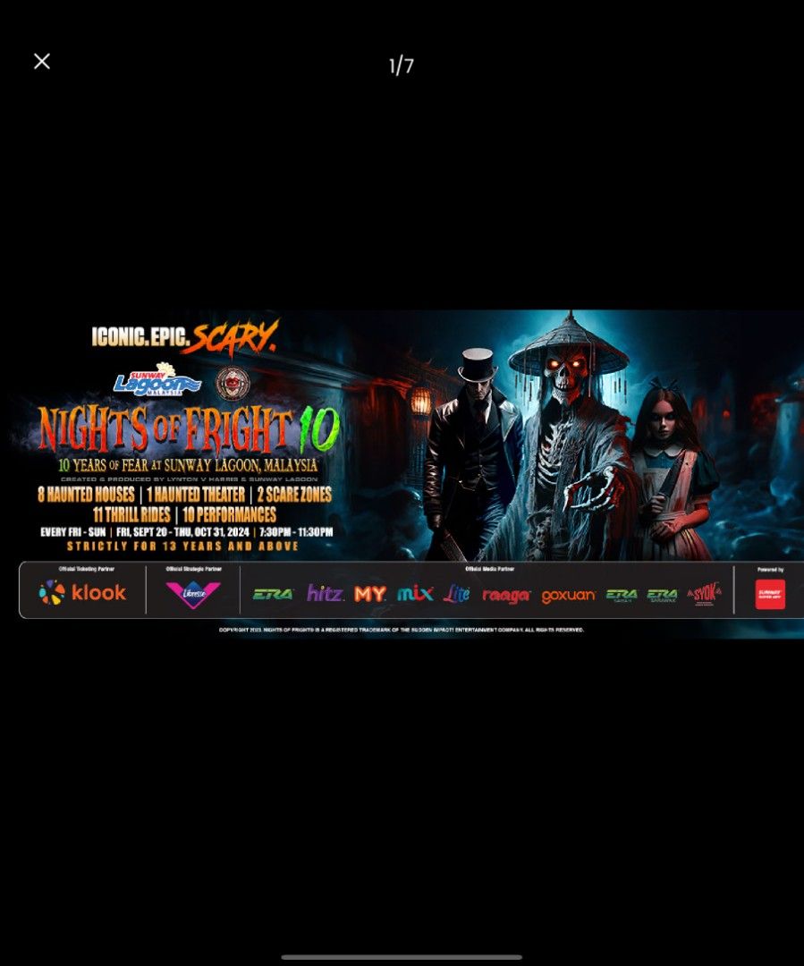 NOF10 Night of Fright 10 Sunway Lagoon Malaysia, Tickets & Vouchers ...