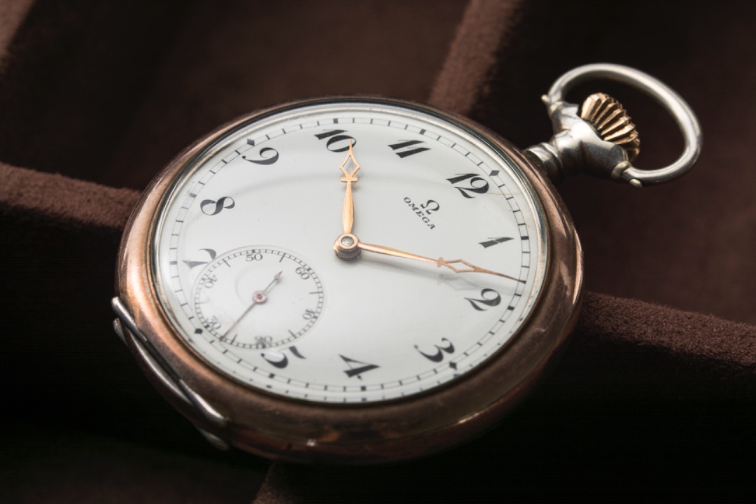 Omega porcelain dial 0.800 fine silver 16S Art Deco pocket watch ...