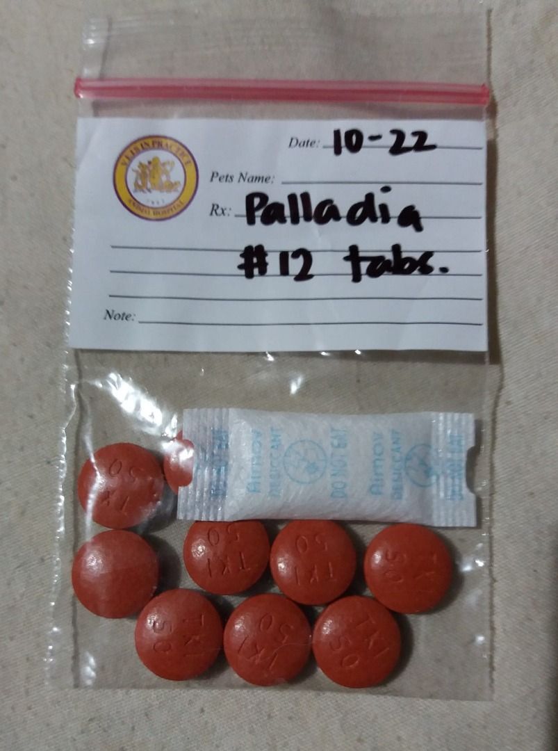 PALLADIA 50mg. for 50kgs dogs P1300/tablet, Pet Supplies, Health ...