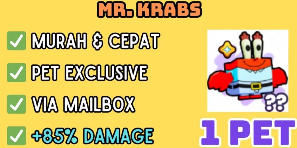 Pet Sim 99 Crab Boss (mail to you), 電子遊戲, 電子遊戲, 其他 - Carousell