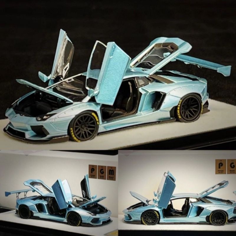 PGM 1/64 Lamborghini ice blue, Hobbies & Toys, Toys & Games on Carousell
