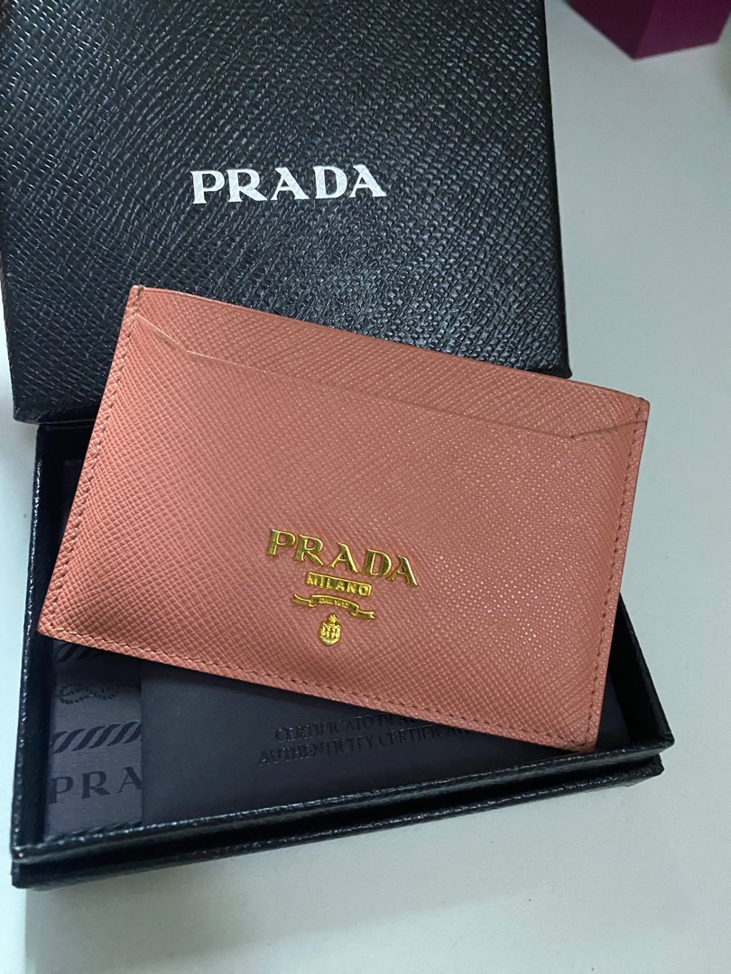 prada card holder, Luxury, Bags & Wallets on Carousell