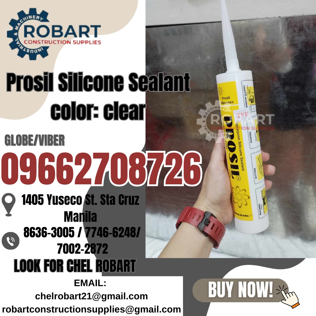PROSIL SILICONE SEALANT CLEAR, Commercial & Industrial, Construction ...