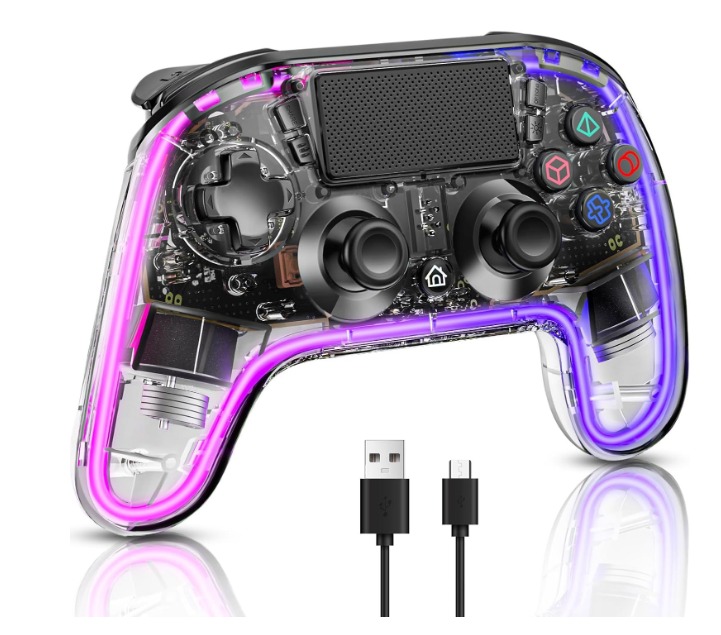 PS4 gamepad RGB lights hall trigger P4 bluetooth wireless controller ...