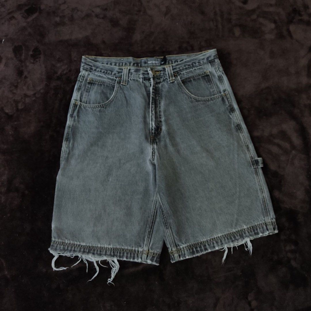 Rare Foot Locker Distressed Acid Grey Washed Baggy Carpenter Jorts, Men ...