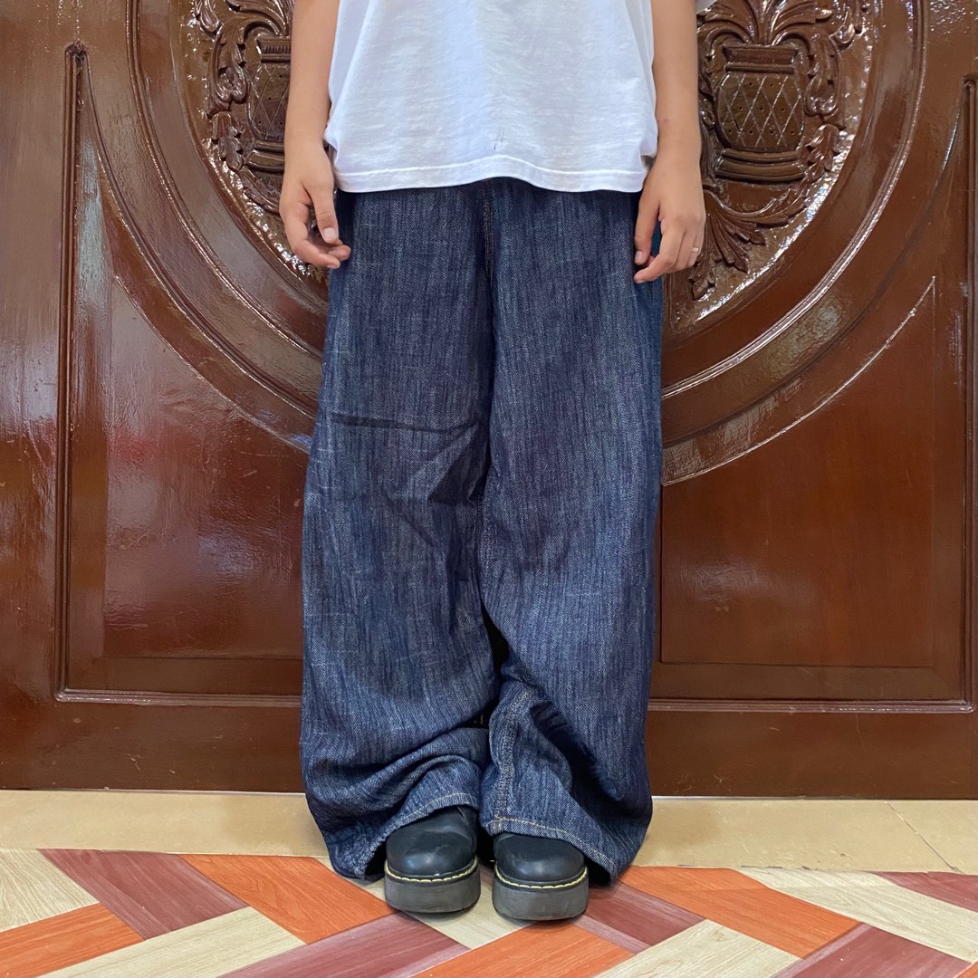 RAW DENIM BAGGY PANTS, Men's Fashion, Bottoms, Jeans on Carousell