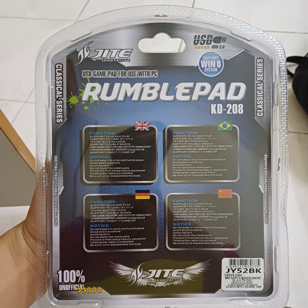 Rumblepad PC Controller USB plug & play, Video Gaming, Gaming ...