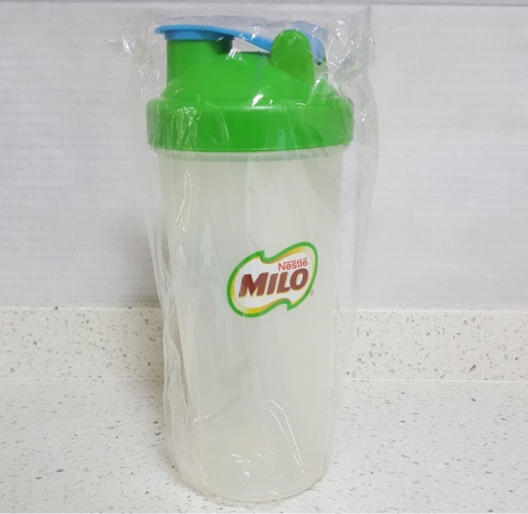 Shaker Bottle Milo protein water powder, Furniture & Home Living ...