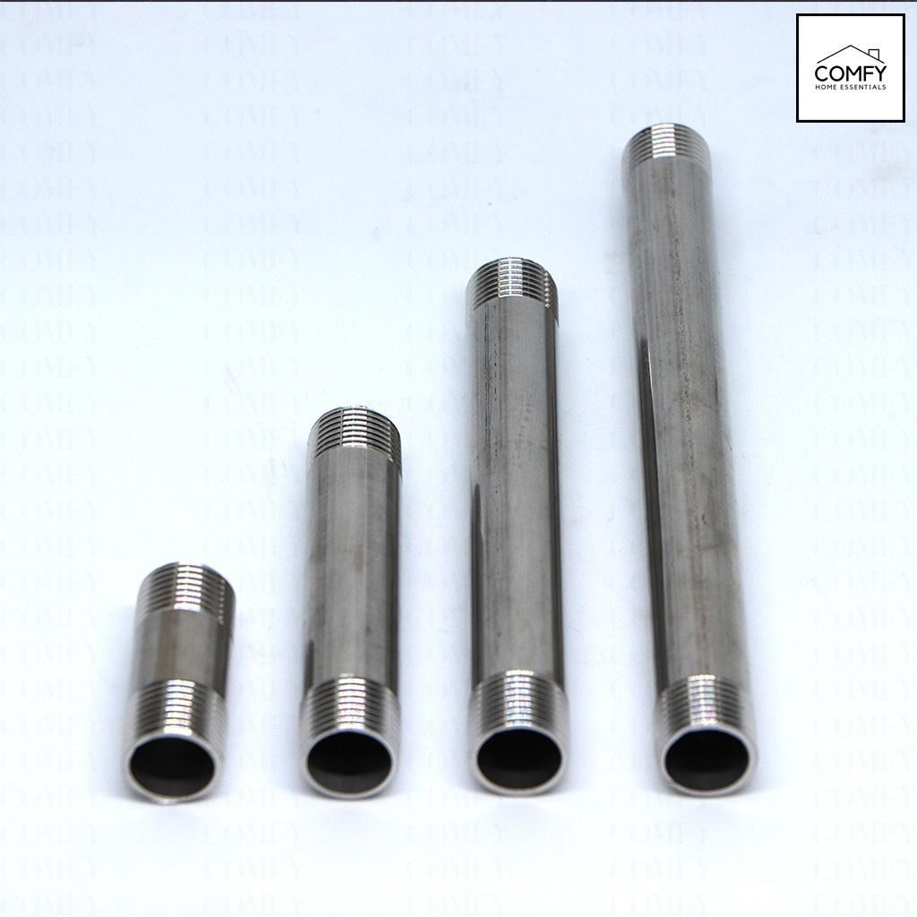 SUS304 Stainless Steel Pipe Fittings 1/2" Inches Size Nipple Fitting 2 ...