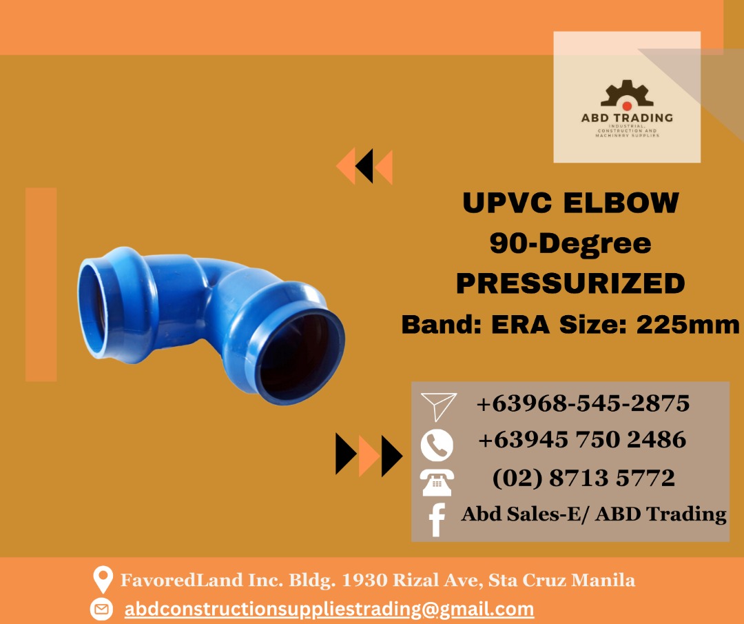 UPVC ELBOW 90-DEGREE PRESSURIZED, Commercial & Industrial, Construction ...