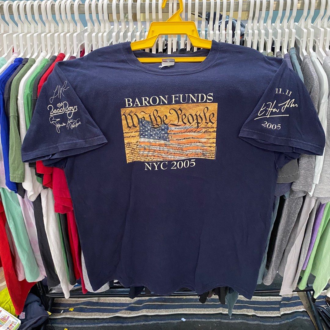Vintage Y2K Baron Funds NYC 2005 The Beach Boys, Men's Fashion, Tops & Sets, Tshirts & Polo ...