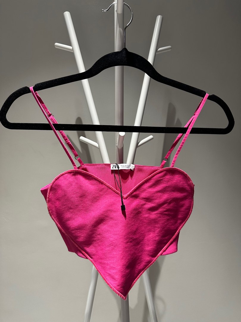 Zara heart shape top, Women's Fashion, Tops, Sleeveless on Carousell