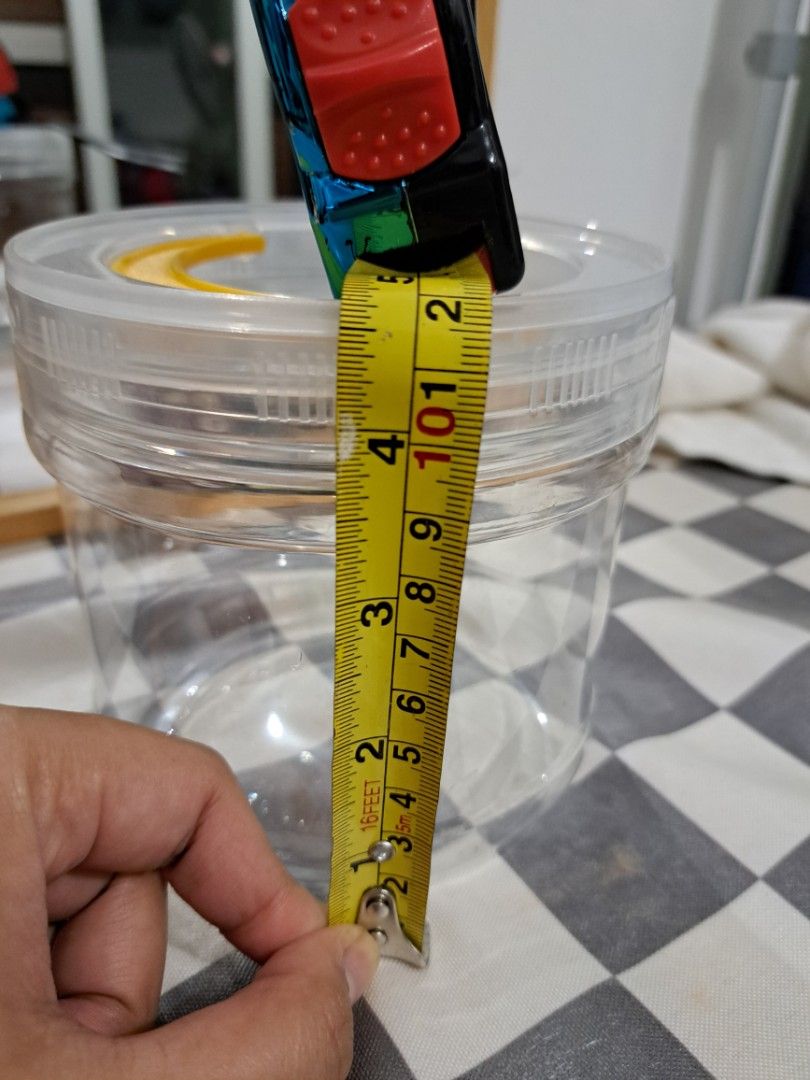 6 pcs Balang container tupperware transparent round shape kuih raya ...