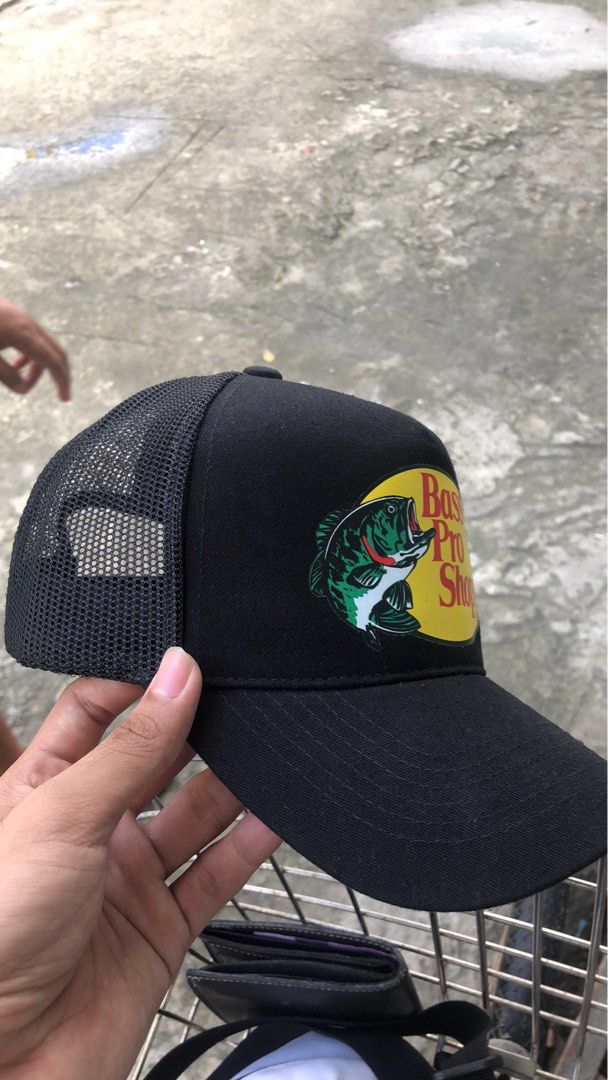 Bass Pro Shops All Black Tracker Hat, Men's Fashion, Watches ...