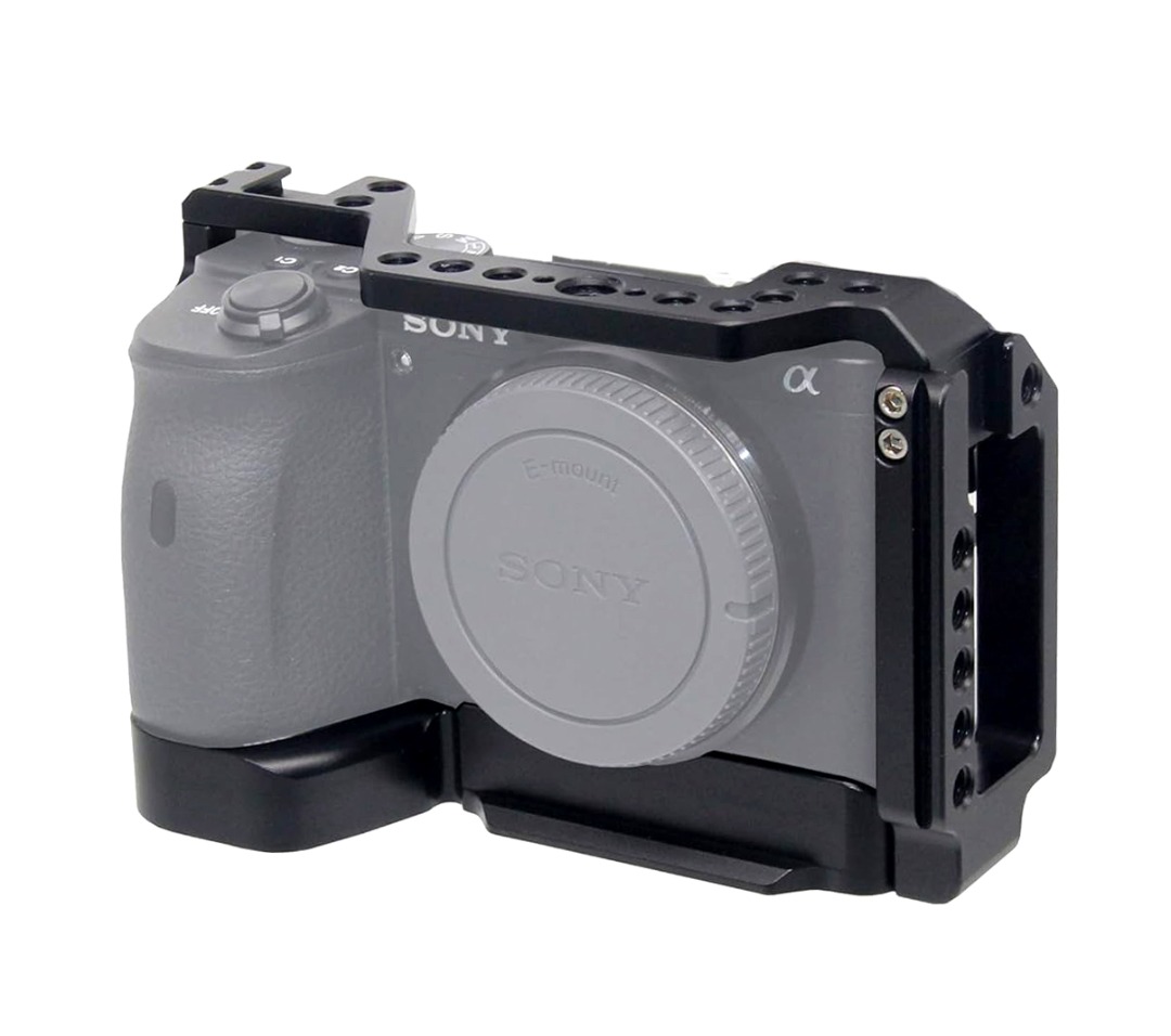 Camera Cage Sony A6600 Rig Mirrorless with 2 Cold Shoe Mount 1/4" & 3/8 ...