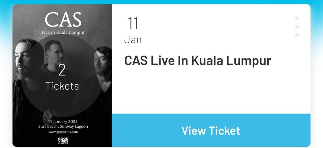 CAS concert tickets, Tickets & Vouchers, Event Tickets on Carousell