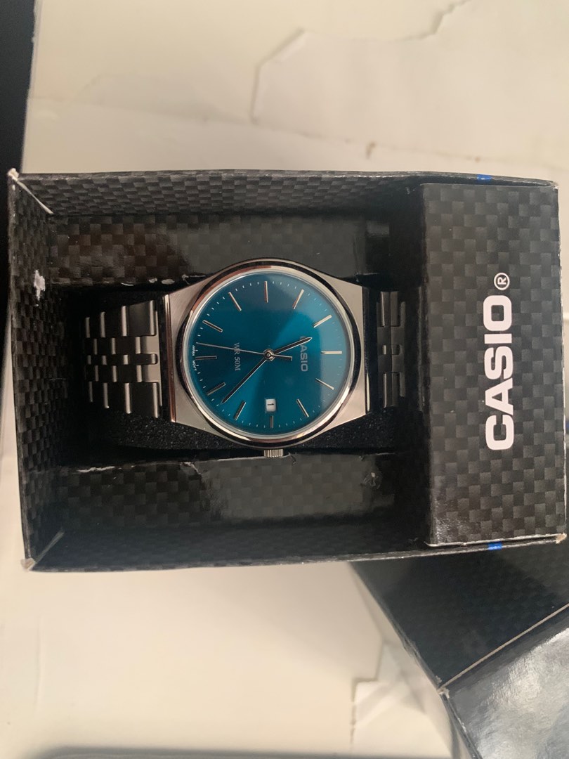Casio Classic MTP-B145D dark blue, Men's Fashion, Watches & Accessories ...