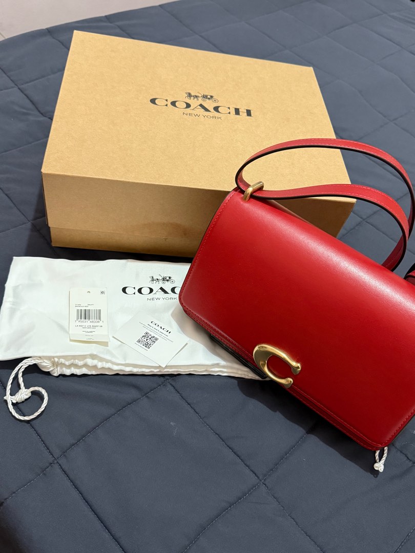 Coach Bandit in Bold Red, Luxury, Bags & Wallets on Carousell