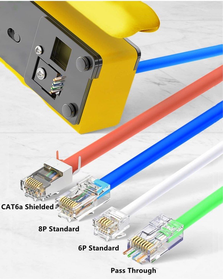 CT-HT7188 All-in-One Pass Through LAN Crimper] CAT5/5e CAT6 CAT6a CAT7 ...