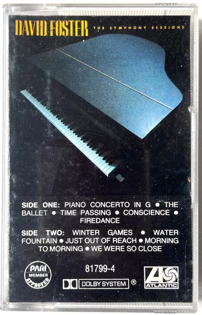 DAVID FOSTER The Symphony Sessions PHILIPPINES Paper Label Cassette ...